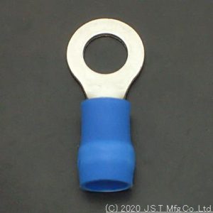 Flared Vinyl-Insulated, Closed Barrel Ring Terminal with Copper Sleeve ...